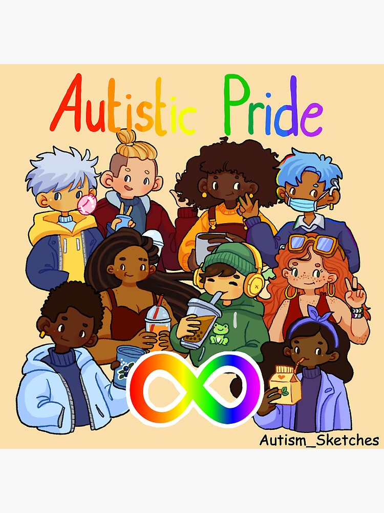 " Autistic Pride " Sticker for Sale by AnoukVitte | Redbubble