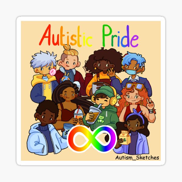 " Autistic Pride " Sticker for Sale by AnoukVitte | Redbubble