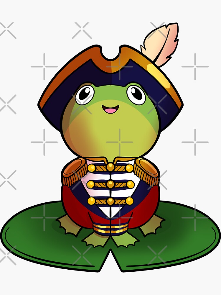 "Captain Frog" Sticker for Sale by Griffywings | Redbubble