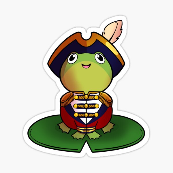 "Captain Frog" Sticker for Sale by Griffywings | Redbubble