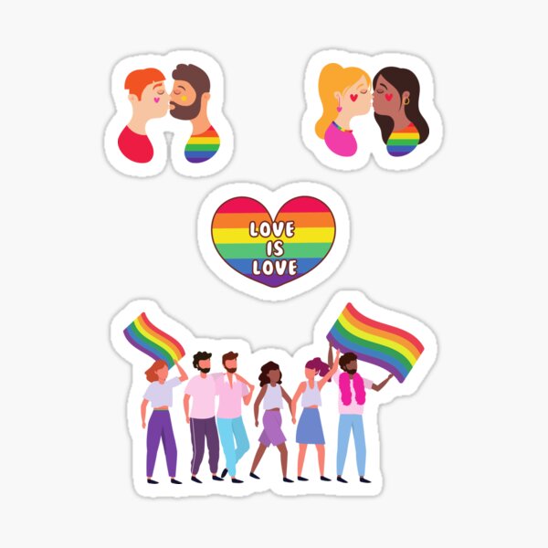 "Pride Family Love is Love Sticker Set" Sticker for Sale by SurbDesigns ...