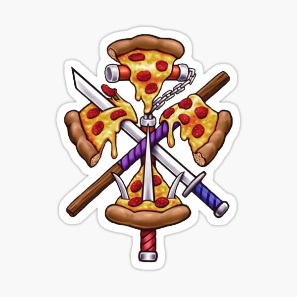 "Pizza TMNT" Sticker for Sale by Apex5 | Redbubble