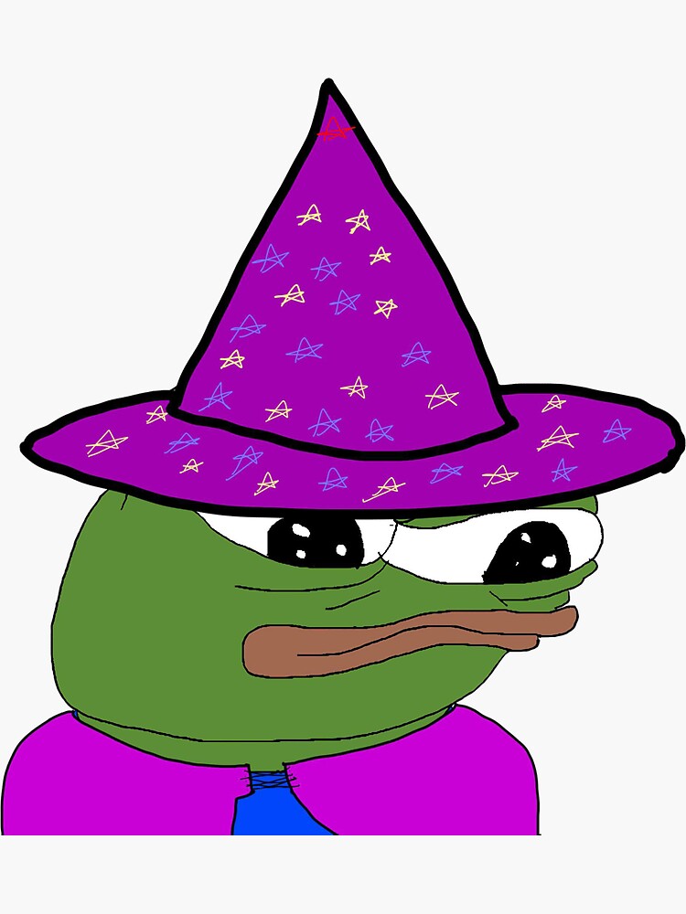 "Wizard Boy Pepe Level 99" Sticker for Sale by RarePNGs | Redbubble