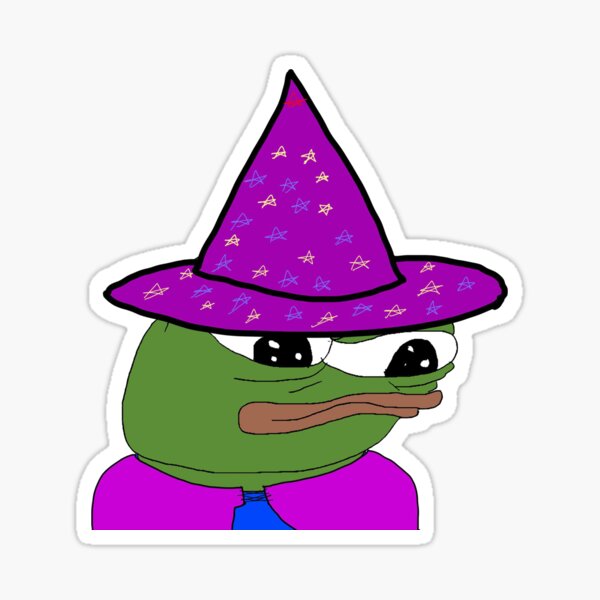 "Wizard Boy Pepe Level 99" Sticker for Sale by RarePNGs | Redbubble
