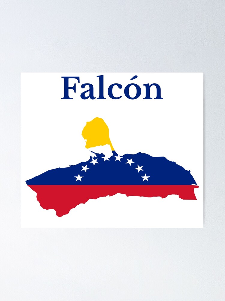 Póster for Sale con la obra «Diseño de Mapa del Estado Falcon ...