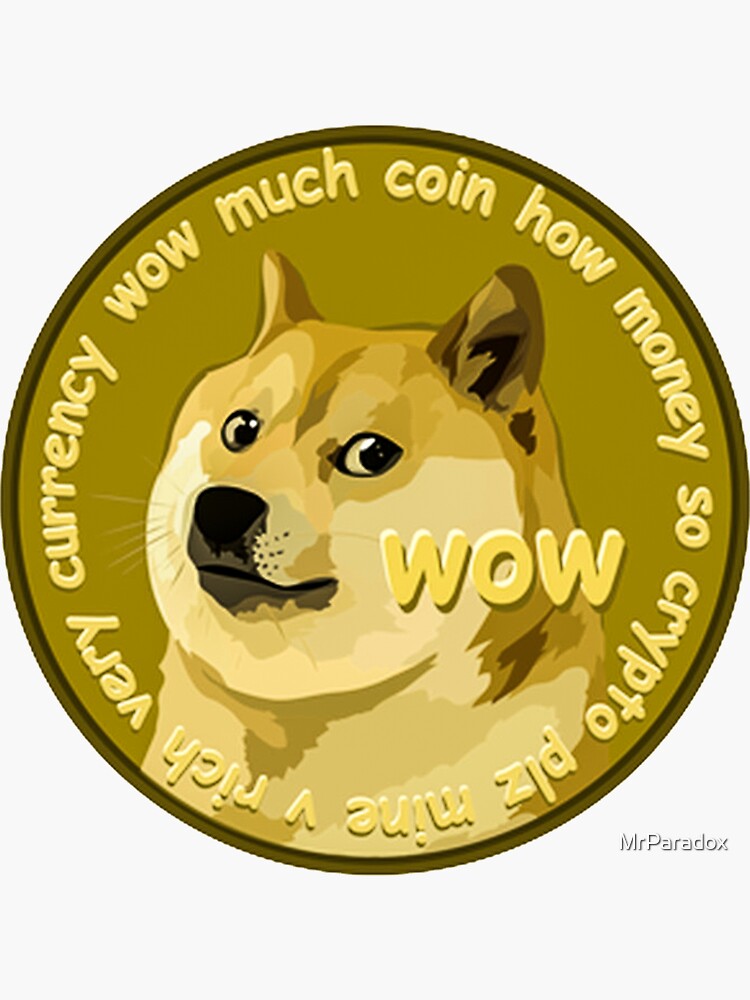 "Dogecoin" Sticker for Sale by MrParadox | Redbubble