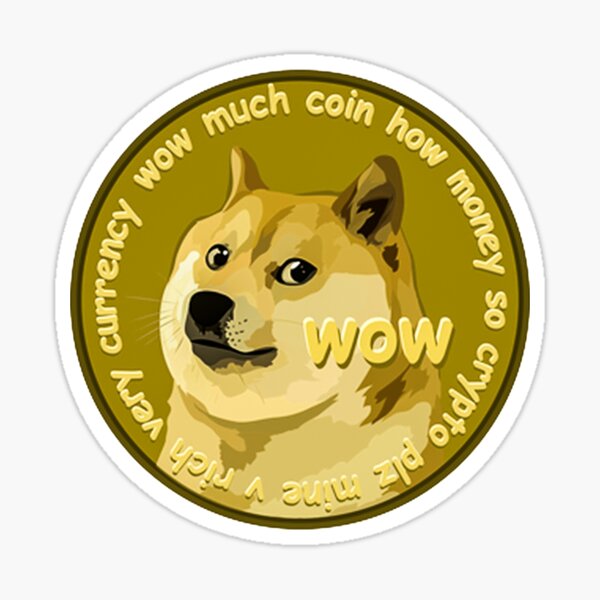 "Dogecoin" Sticker for Sale by MrParadox | Redbubble