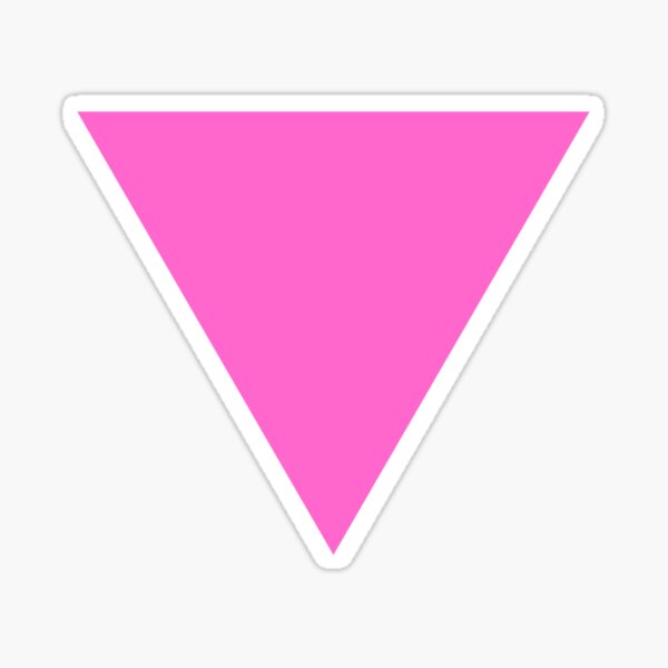 "pink triangle" Sticker by PawPeck | Redbubble