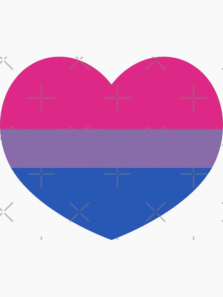 "Bi Heart" Sticker for Sale by AngelZalez | Redbubble