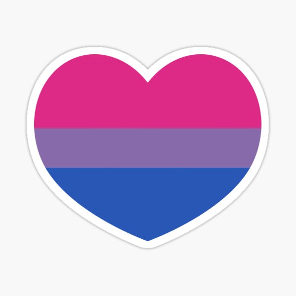"Bi Heart" Sticker for Sale by AngelZalez | Redbubble