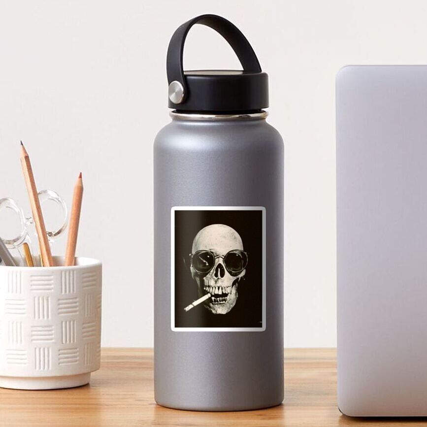 "Warren Zevon Skull" Sticker for Sale by Michele1968 | Redbubble