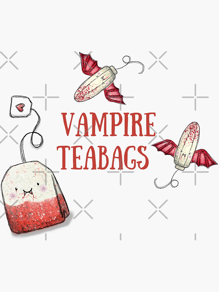 "Vampire Teabags" Sticker for Sale by 23454 | Redbubble