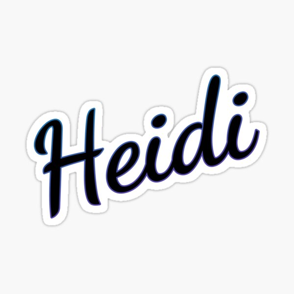 "Heidi" Sticker for Sale by ArtPop88 | Redbubble