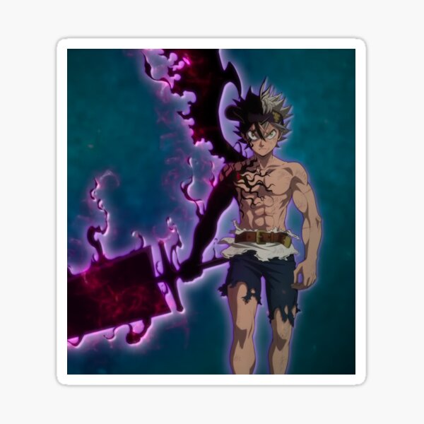 "Black Clover Black Asta" Sticker for Sale by AmiralArt | Redbubble