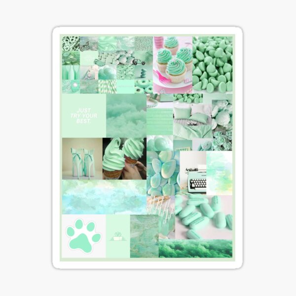 "Pastel Green Aesthetics" Sticker by StudioMusic | Redbubble