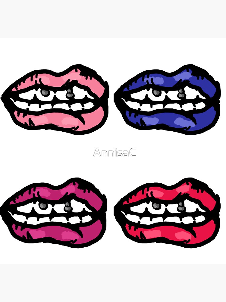 "Punk Lips" Sticker by AnnisaC | Redbubble