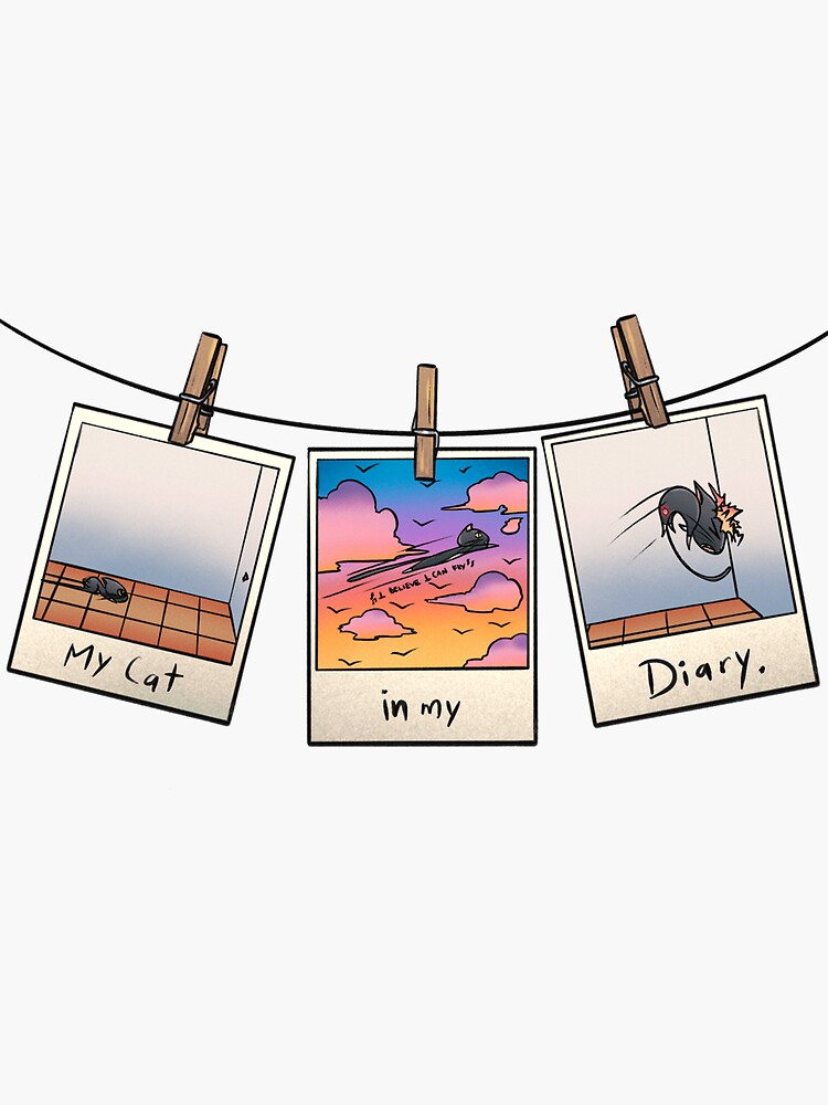 "Instant" Sticker for Sale by MyCatInMyDiary | Redbubble