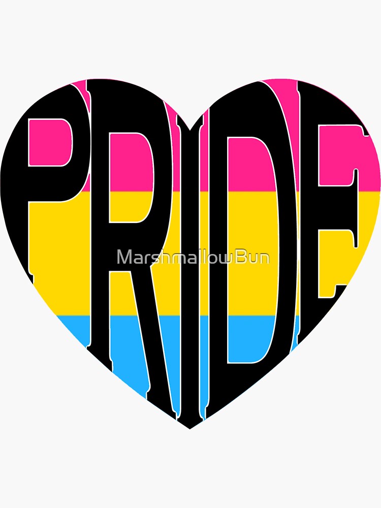 "Pride Pan Flag" Sticker by MarshmallowBun | Redbubble