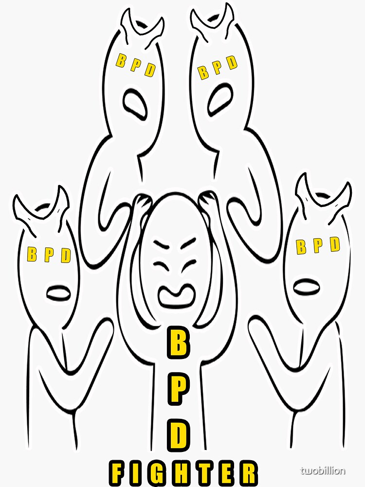 "Borderline personality disorder BPD fighter" Sticker for Sale by ...