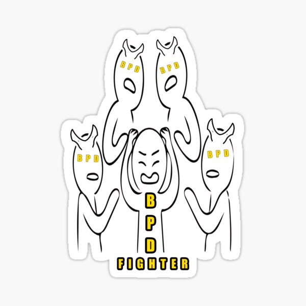 "Borderline personality disorder BPD fighter" Sticker for Sale by ...