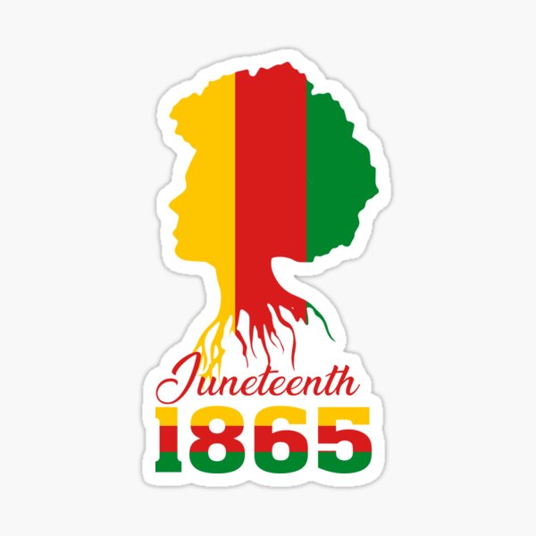 "Juneteenth 1865 African Root Tree Black Pride Freedom" Sticker for ...