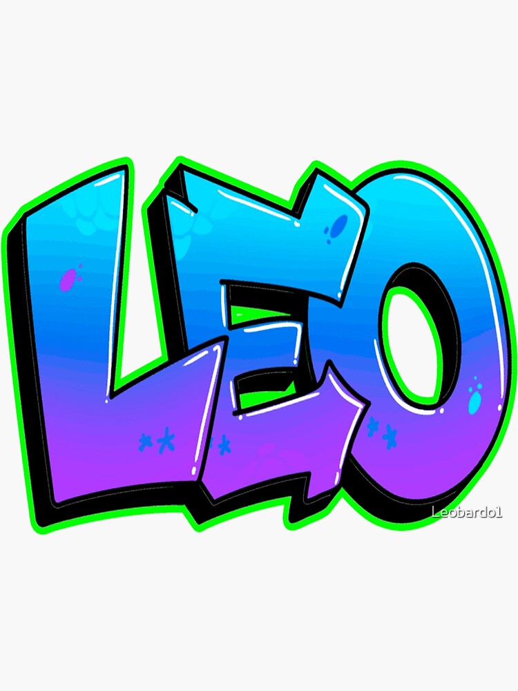 "graffiti leo" Sticker for Sale by Leobardo1 | Redbubble
