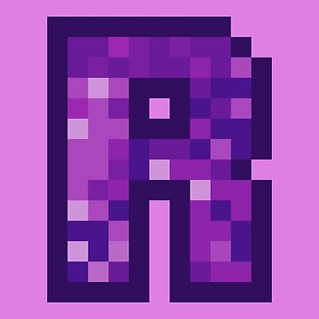 "Letter Art Purple Retro Pixel Pattern - R" Sticker for Sale by dylanxh ...