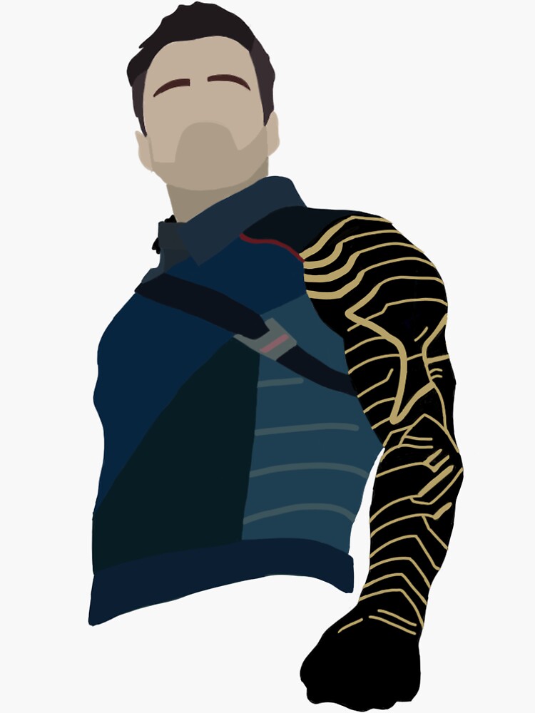 "Bucky Barnes" Sticker by aliecellini | Redbubble