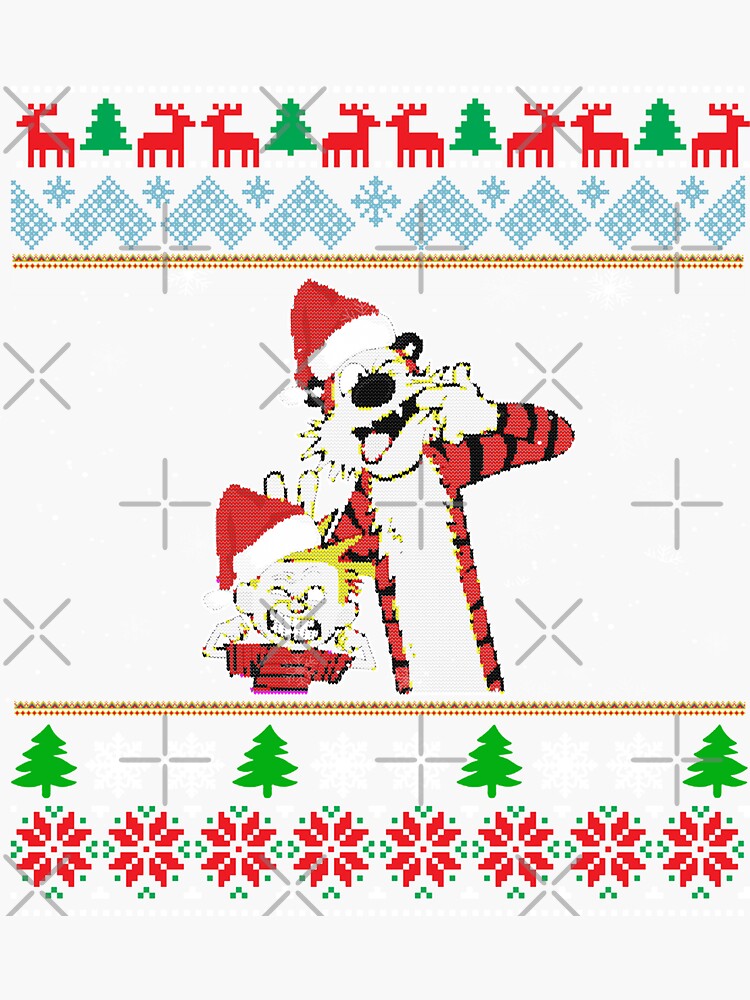 "Smile face happy calvin and art comics hobbes gift for fans" Sticker ...