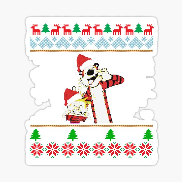 "Smile face happy calvin and art comics hobbes gift for fans" Sticker ...