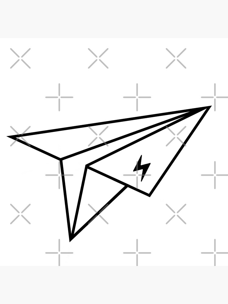 "Paper Plane – Lightning Bolt" Art Print for Sale by T-RAZR | Redbubble