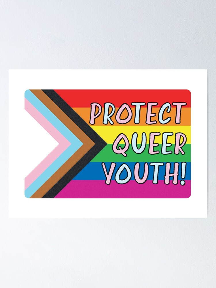 "Protect Queer Youth Progress Pride Flag" Poster for Sale by JaiStore ...