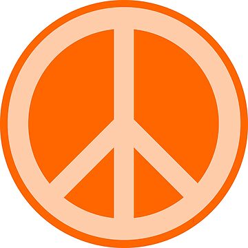 "orange peace sign" Sticker for Sale by y2krevival | Redbubble