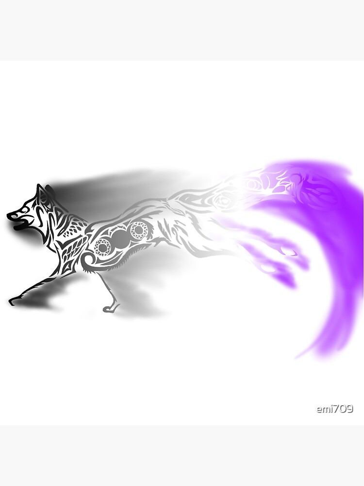 "Running fox tribal ace" Sticker for Sale by emi709 | Redbubble