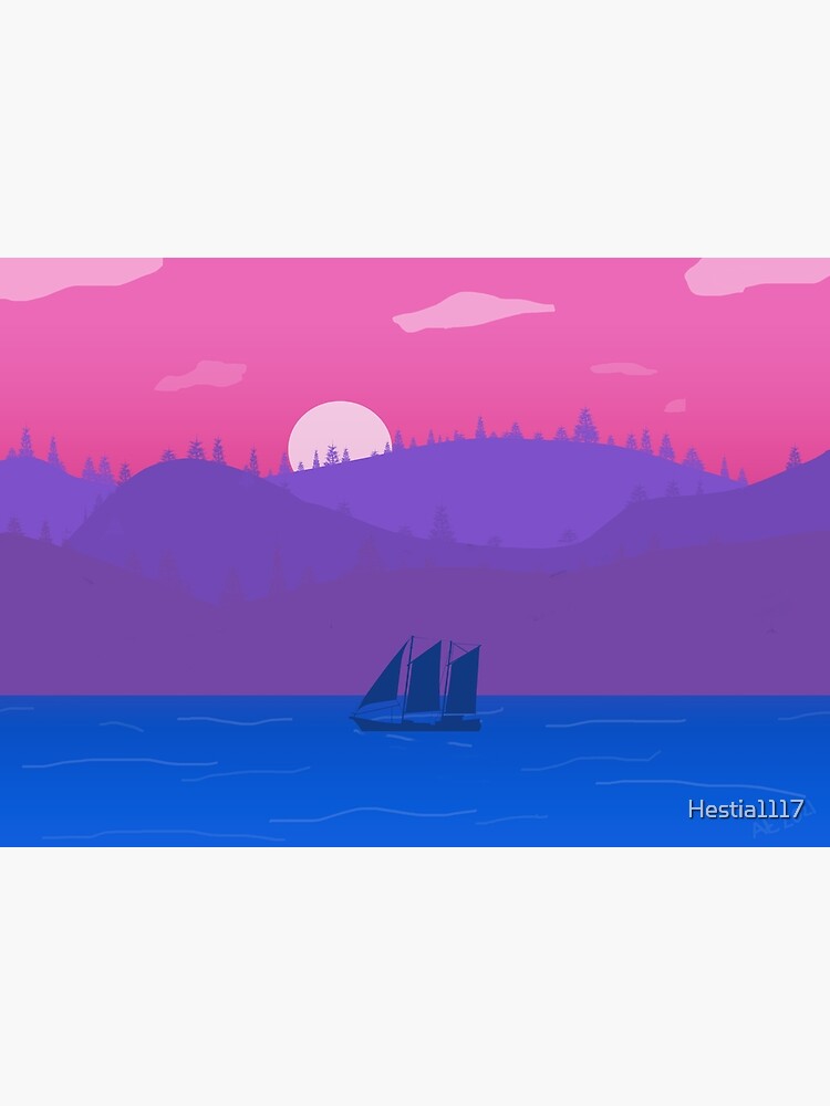 "Sunset (Subtle Bi Flag)" Poster for Sale by Hestia1117 | Redbubble