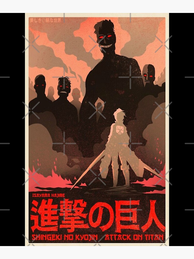 "Fantasy Manga Attack On Titan Minimalist Poster" Art Print for Sale by ...