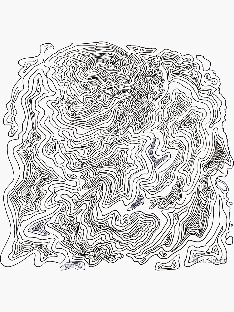 "Topographic Map Doodle" Sticker for Sale by Mspann34 | Redbubble