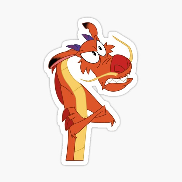 "Mushu dragon " Sticker by designsbyk15 | Redbubble
