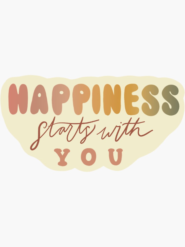 "Happiness Sticker" Sticker for Sale by ktsdesigns | Redbubble