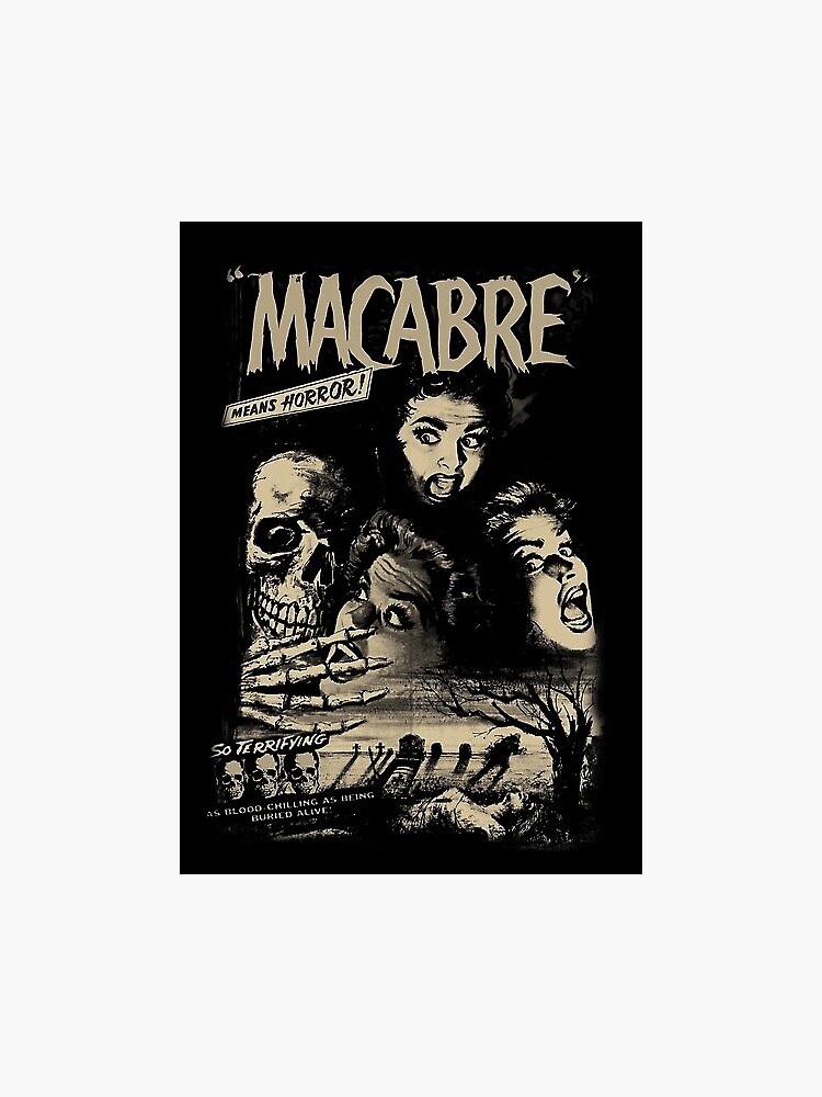 "Macabre Horror Movie" Sticker for Sale by Adicto | Redbubble