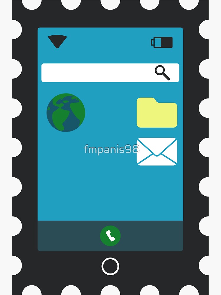 "Cell phone postage stamp" Sticker for Sale by fmpanis98 | Redbubble