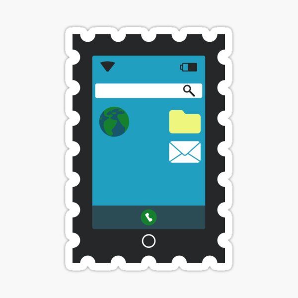 "Cell phone postage stamp" Sticker for Sale by fmpanis98 | Redbubble