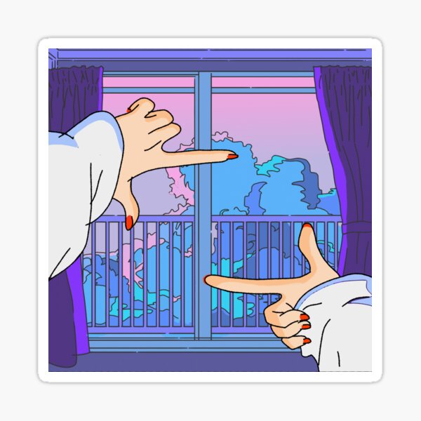"Lofi aesthetic room " Sticker for Sale by Joosbax-Herou | Redbubble