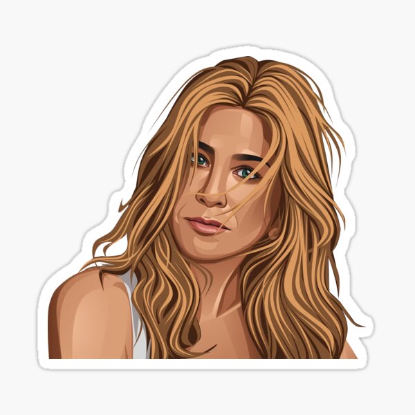 "JENNIFER ANISTON" Sticker by orborneaidan | Redbubble