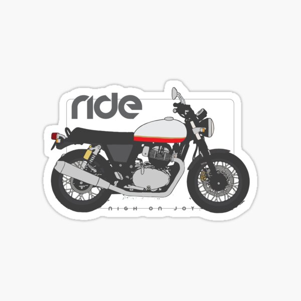 "Ride royal enfield interceptor 650 white" Sticker for Sale by ...