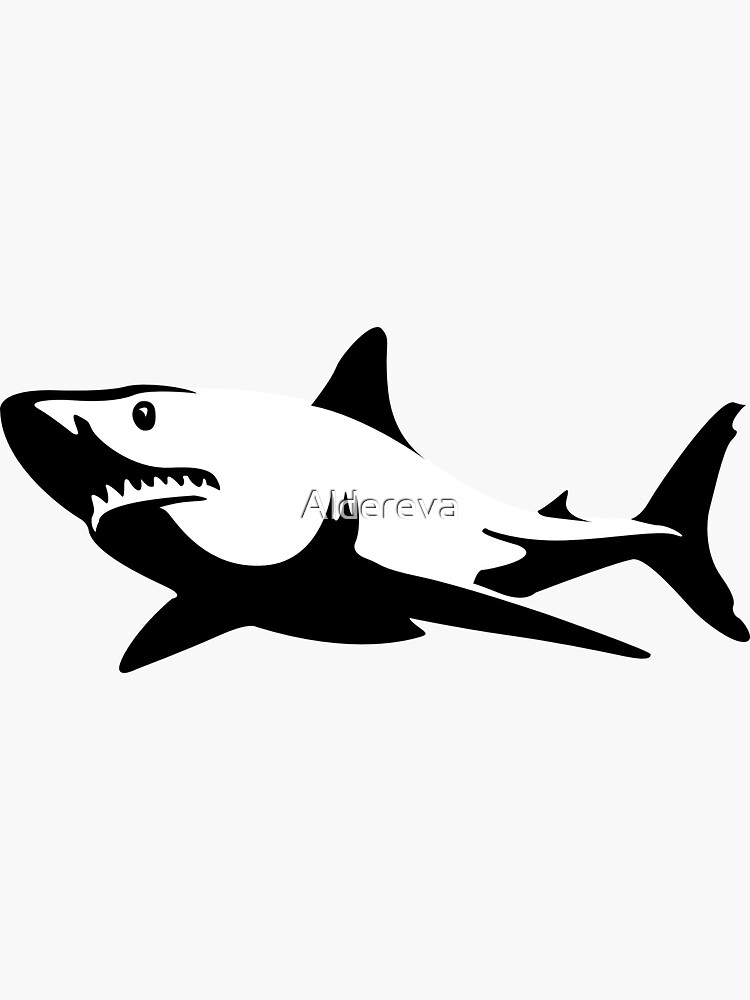 Pegatina «Tiburón sticker pegatina cute blue soul» de Aldereva | Redbubble