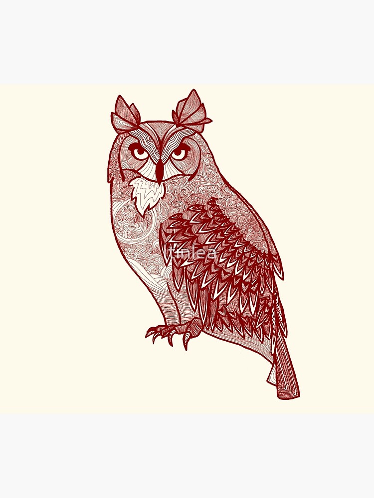 "Maroon Great Horned Owl" Photographic Print for Sale by Itinlea ...