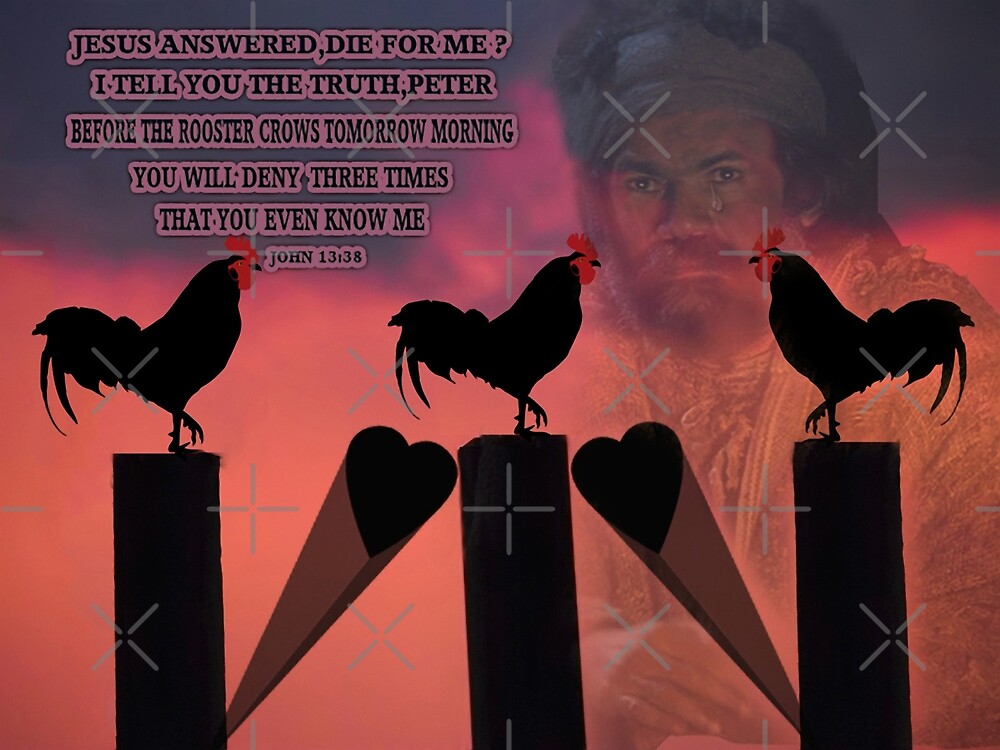 "BEFORE THE ROOSTER CROWS BIBLICAL" by Bonita ђєℓℓσ | Redbubble