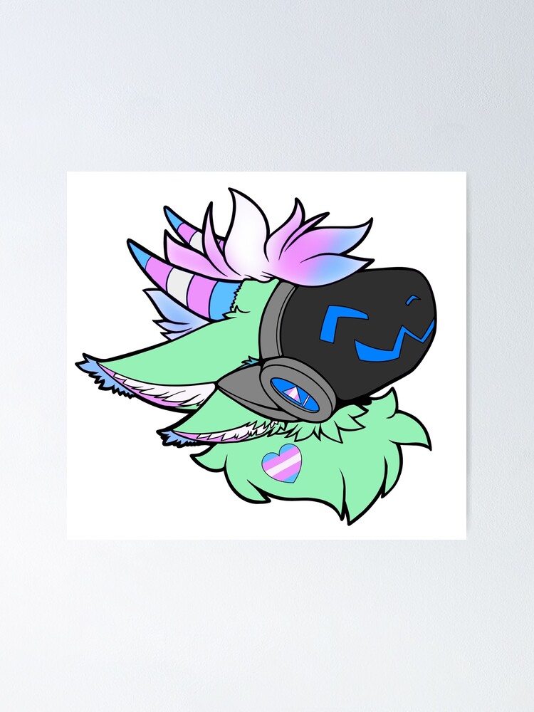 "Protogen Transgender Pride " Poster for Sale by KokatheCat | Redbubble