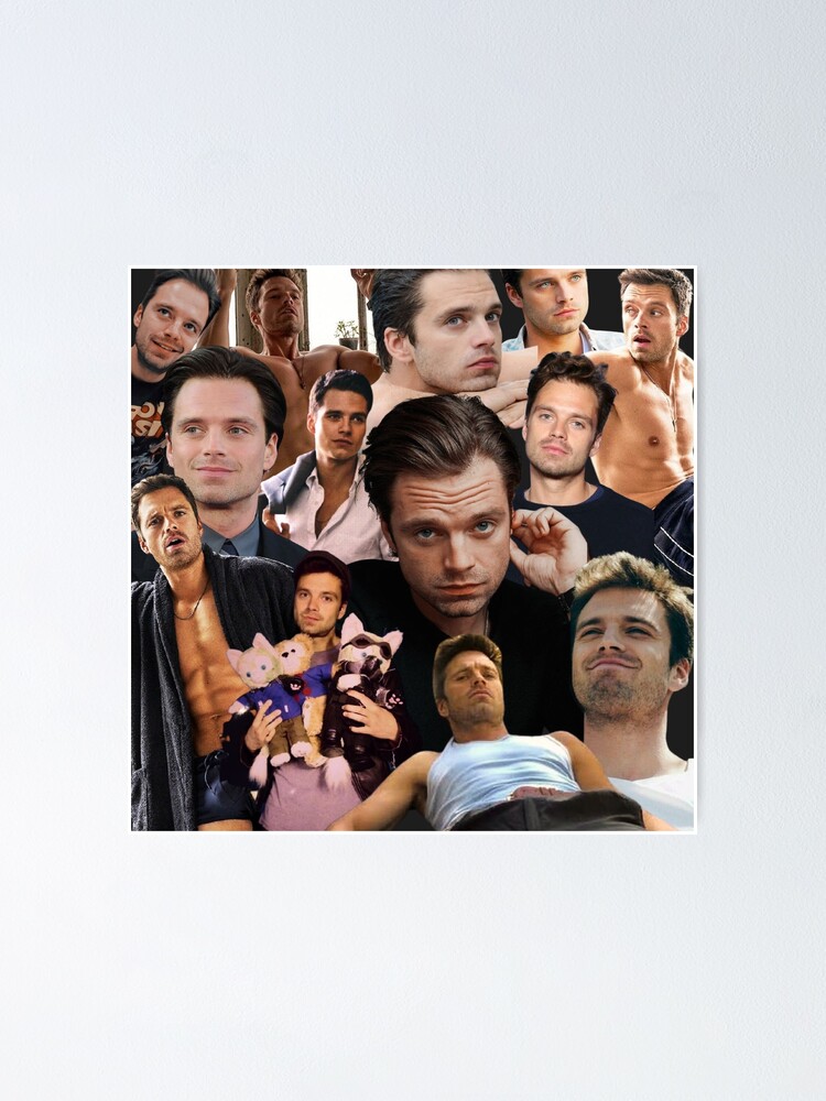 "Sebastian Stan collage " Poster for Sale by lizzyrivue | Redbubble
